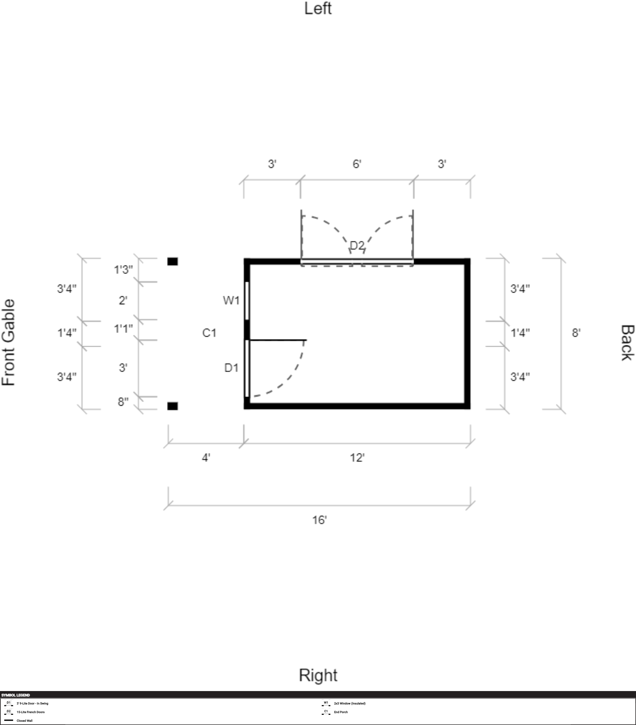 Standard Cabin 8×16 | C&J Storage Solutions