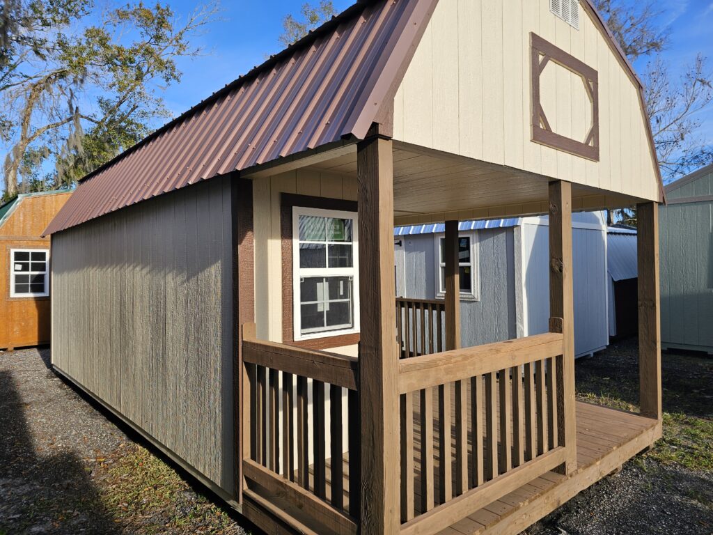 12X24 DELUXE LOFTED BARN CABIN | C&J Storage Solutions